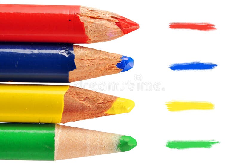 Four colored pencils stock photo. Image of draw, colored - 19015112