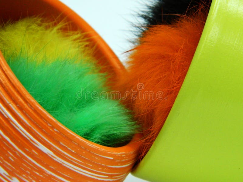 Four Colored Puffs Isolated on White Background Stock Photo - Image of ...