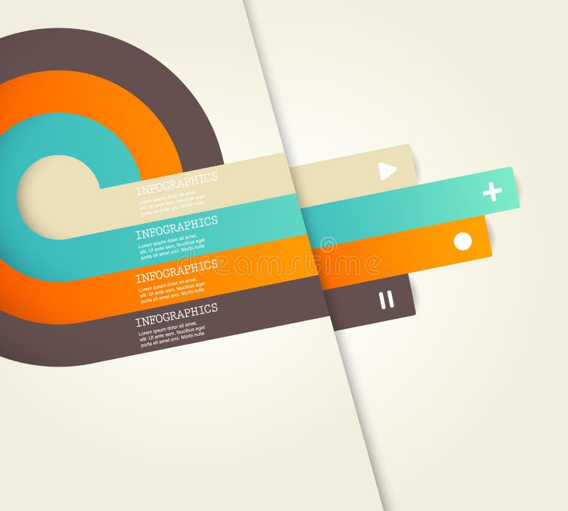 Four colored paper stripes stock vector. Illustration of design - 30091851