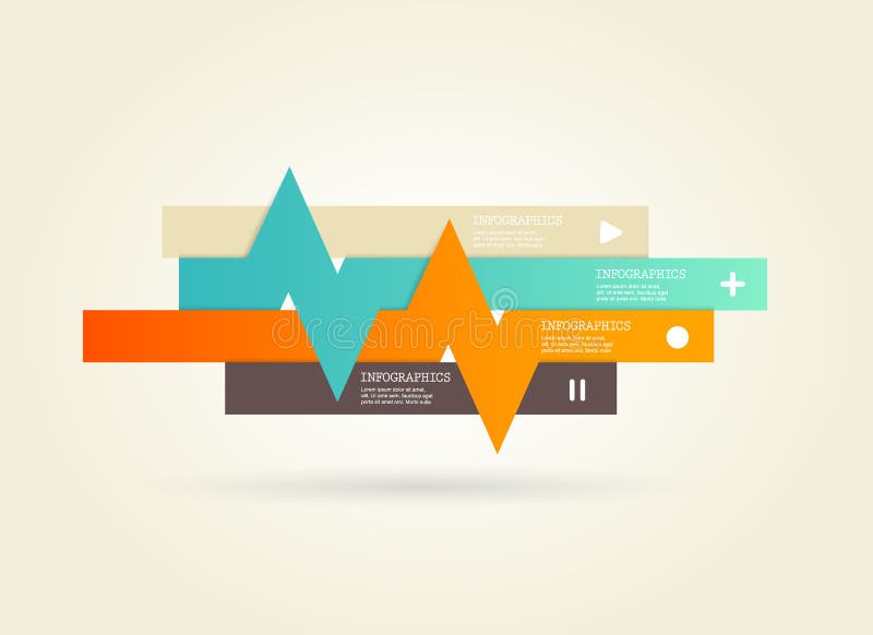 Four Colored Stripes with Place for Your Own Text. Stock Vector ...