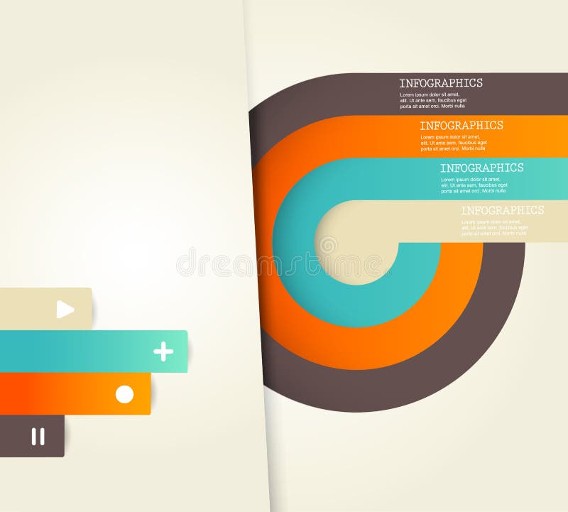 Four Colored Stripes with Place for Your Own Text. Stock Vector ...