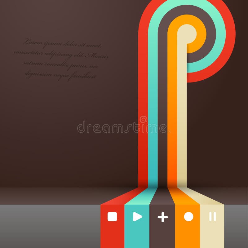 Four Colored Stripes with Place for Your Own Text. Stock Vector ...