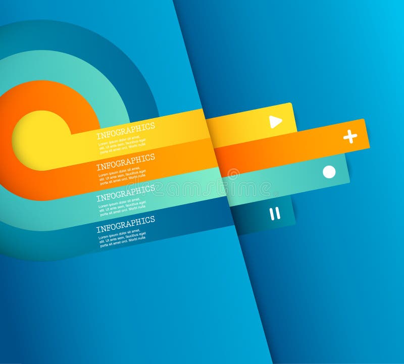 Four Colored Stripes with Place for Your Own Text. Stock Vector ...