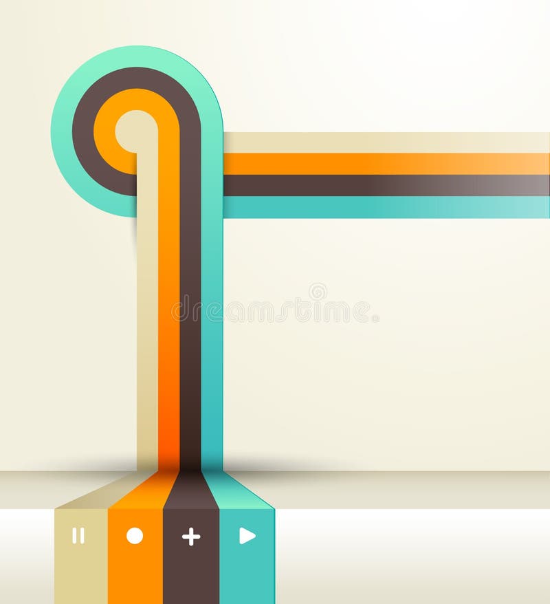 Four colored paper stripes stock vector. Illustration of design - 30091851