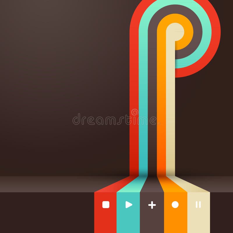 Four colored paper stripes stock vector. Illustration of design - 30091851