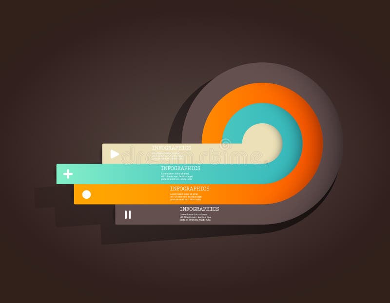 Four colored paper stripes stock vector. Illustration of design - 30091851