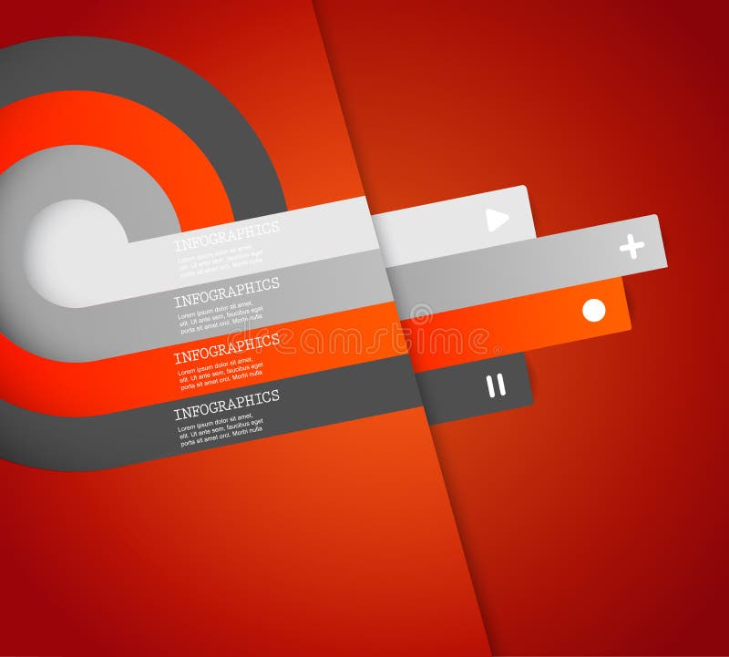 Four colored paper stripes stock vector. Illustration of design - 30091851