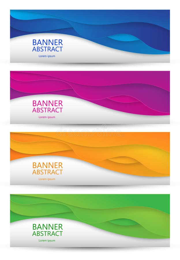 Four Colorful Banner Vector Graphic Stock Vector - Illustration of ...