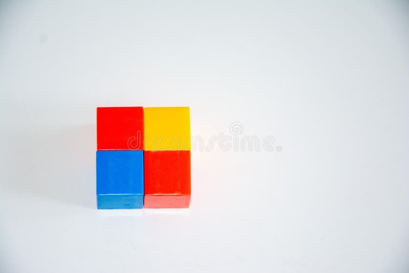 Red, Yellow, and Blue Blocks are Arranged in a Square Shape, Creating a ...
