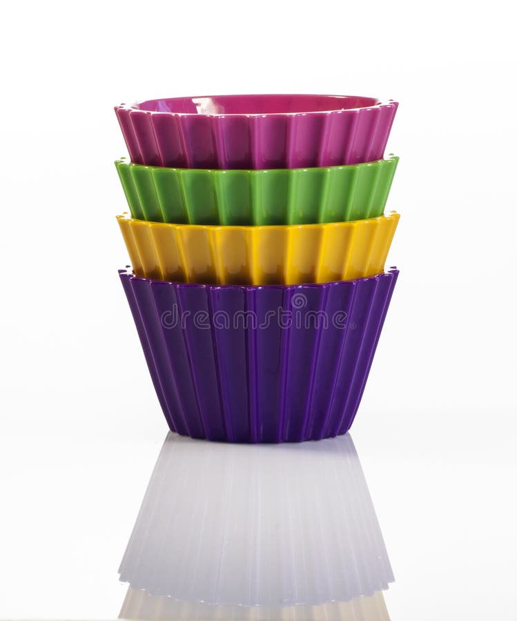 Four Colorful Cups Inside Each Other Stock Image - Image of decor ...