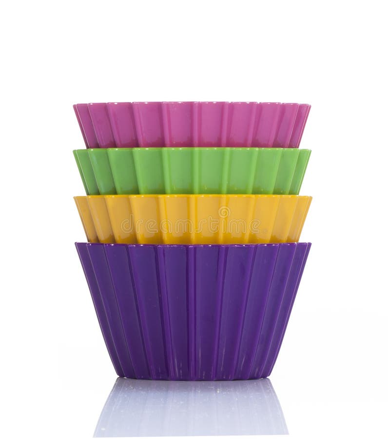 Four Colorful Cups Inside Each Other Stock Image - Image of ...