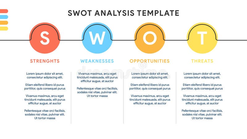 Four Colorful Elements with Text Inside Placed Below Elements. Concept ... Four Colorful Elements with Text Inside Placed Below Elements. Concept ...