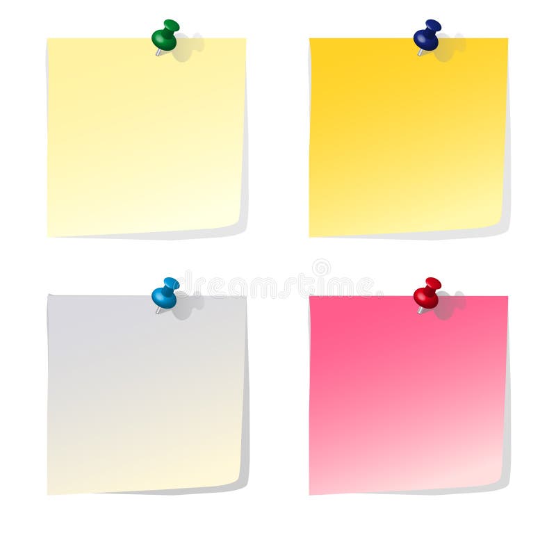 Reminder Pins Nailed To Brain Stock Vector - Illustration of memory ...
