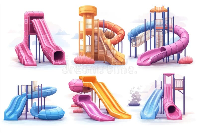 Four Colorful Slides Used for Presentations or Reports with Different ...