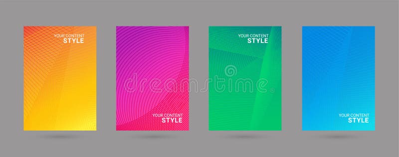 Four Colors of Abstract Vector Illustration, Bright Color. Stock Vector ...