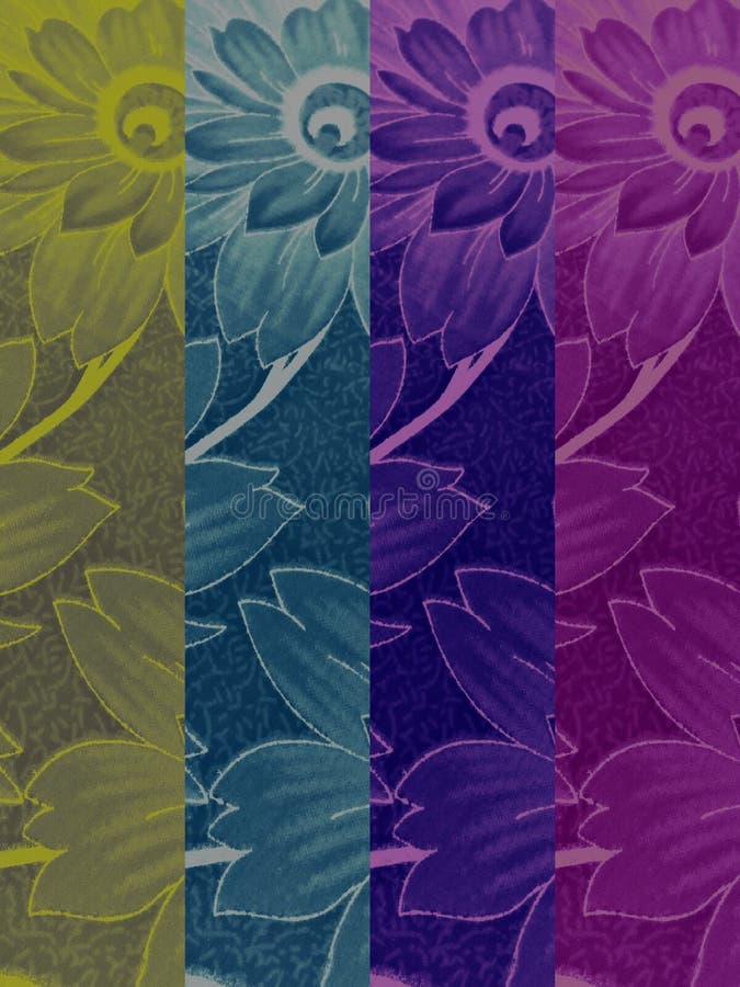 Four Colors Flowers Texture Stock Image - Image of four, colors: 59623521