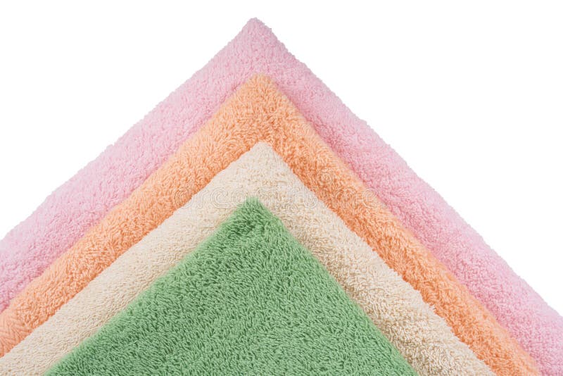 Four colors towels stock image. Image of isolated, fresh - 66035033