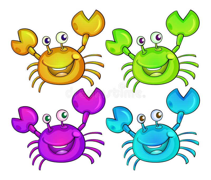 Crabs stock vector. Illustration of smile, aquatic, crabs - 14616446