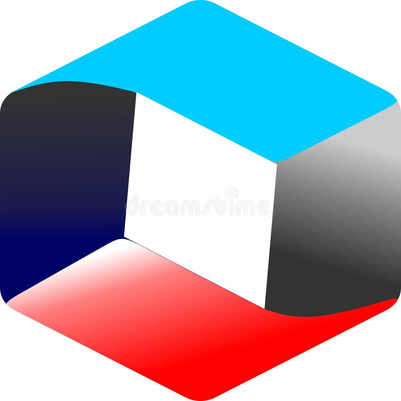 A Four Colours Logo in 3d Design Stock Vector - Illustration of number ...