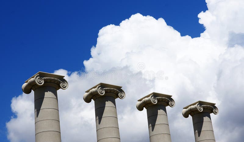 Four Columns As a Symbol of the Four Catalan Bars Stock Photo - Image ...