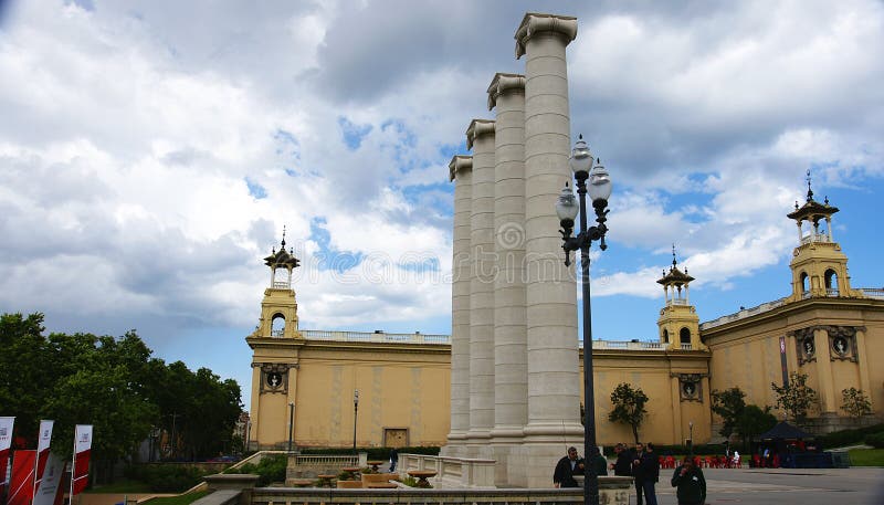 Four Columns As a Symbol of the Four Catalan Bars Editorial Image ...