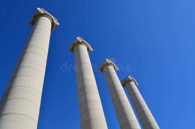 Four columns stock photo. Image of large, clear, blue - 33944442