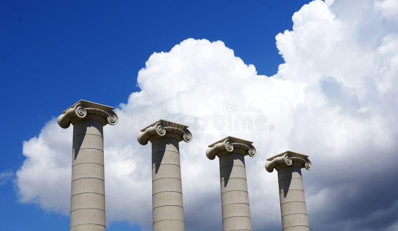Four Columns Symbol of the Four Catalan Bars Stock Photo - Image of ...
