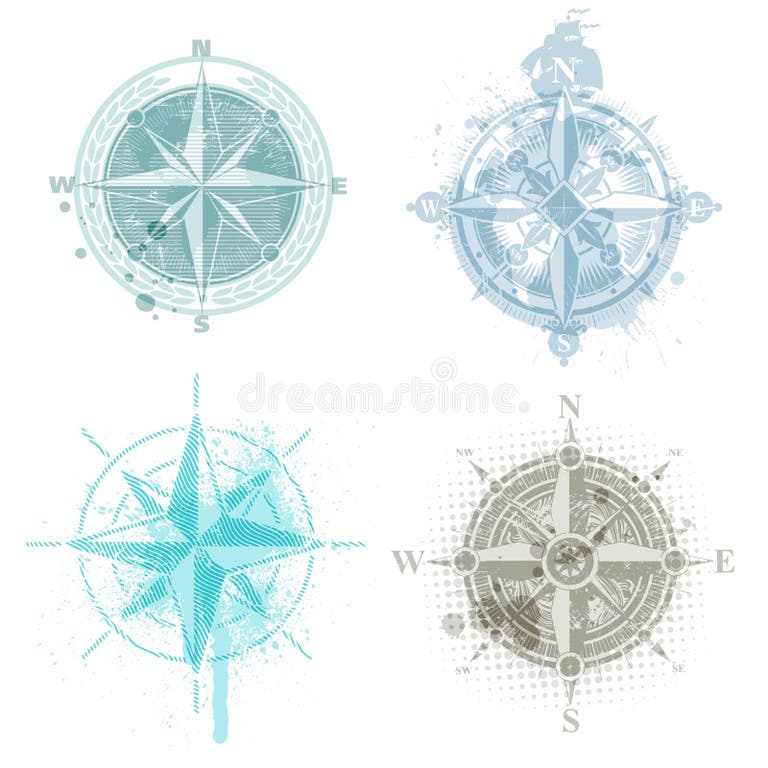 Grunge Compass Stock Illustrations – 6,145 Grunge Compass Stock ...