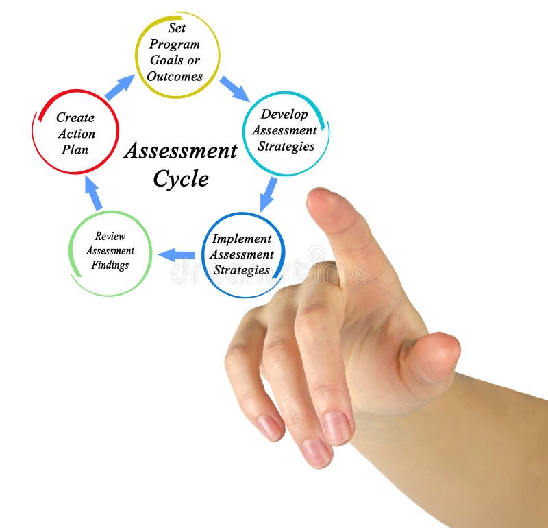Components of Assessment Cycle Stock Photo - Image of program, female ...