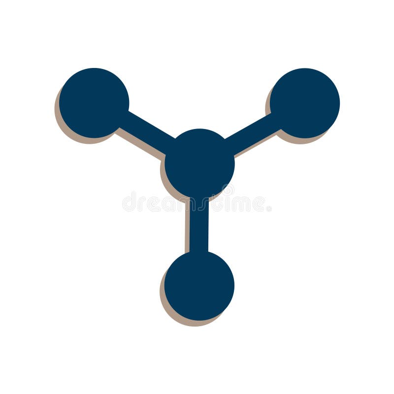 Four Connected Circles Vector. Network Connectivity Icon. Flat Design ...