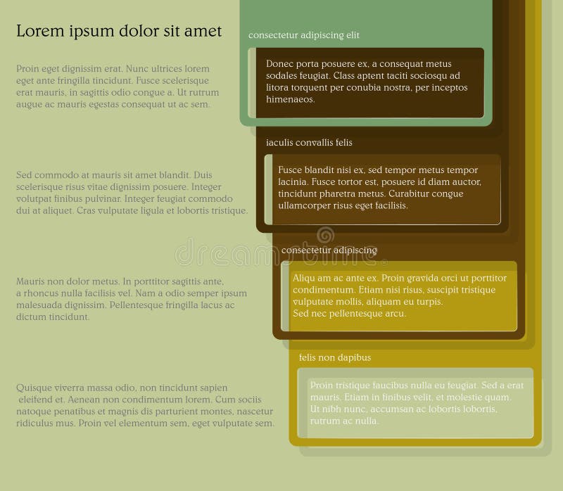 Four Consecutive Frame Elements with Lots of Room for Text and ...