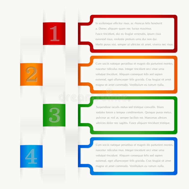 Four Consecutive Frame Elements with Lots of Room for Text and ...