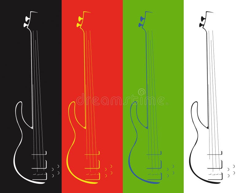 Guitar Body Outline Stock Illustrations – 314 Guitar Body Outline Stock ...