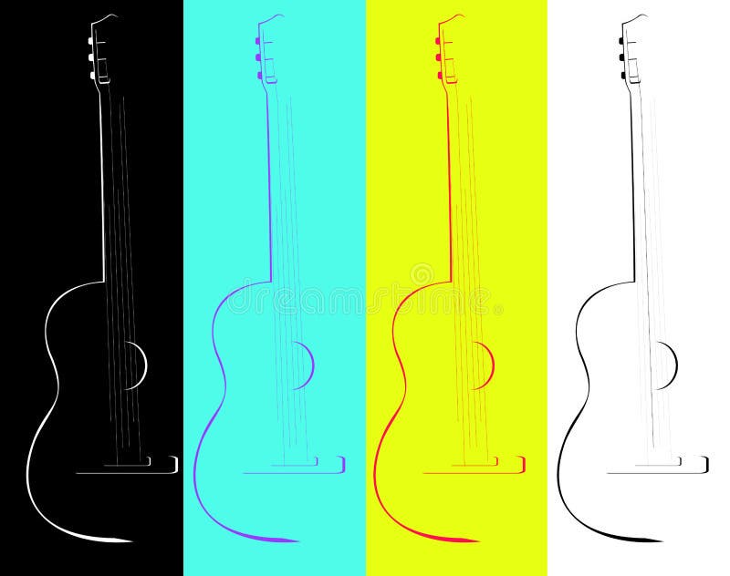 Guitar Body Outline Stock Illustrations – 314 Guitar Body Outline Stock ...