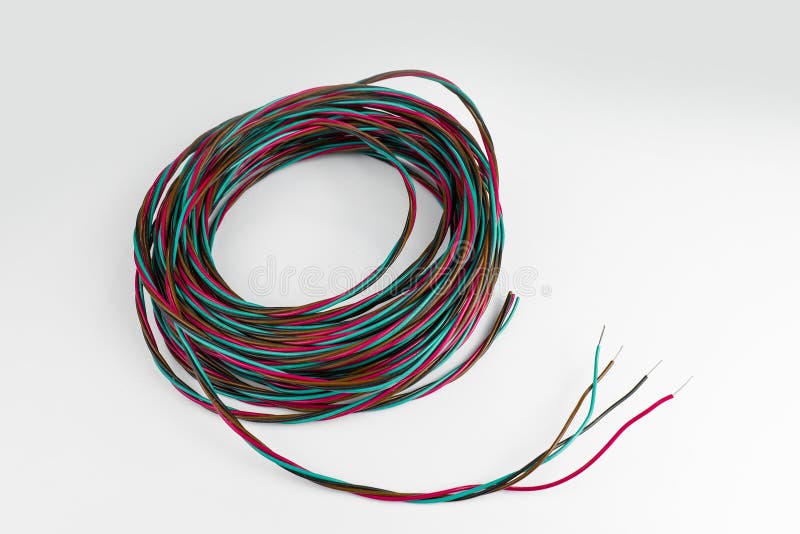 Four Core Low Voltage Electric Cable Stock Photo - Image of ...