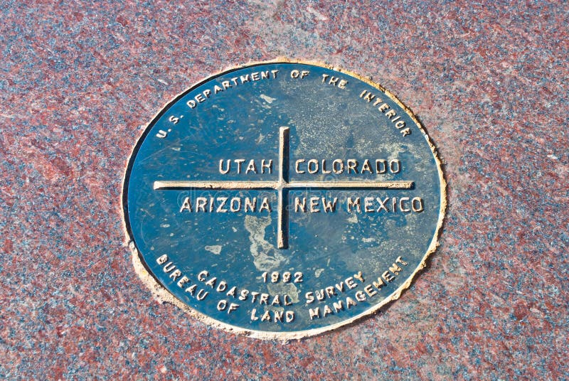 Four Corners Border Marker stock photo. Image of interior - 38173050
