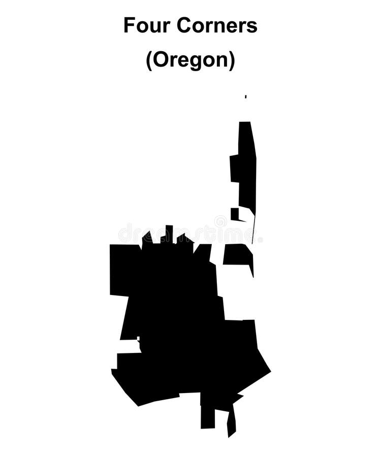 Four Corners outline map stock vector. Illustration of design - 357530460