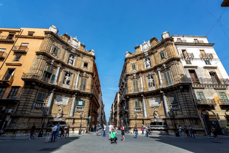 Four Corners in Palermo editorial image. Image of tradition - 396550080