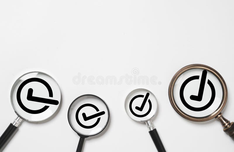White Correct Sign or Tick Mark Linkage with Document Icon on Wooden ...