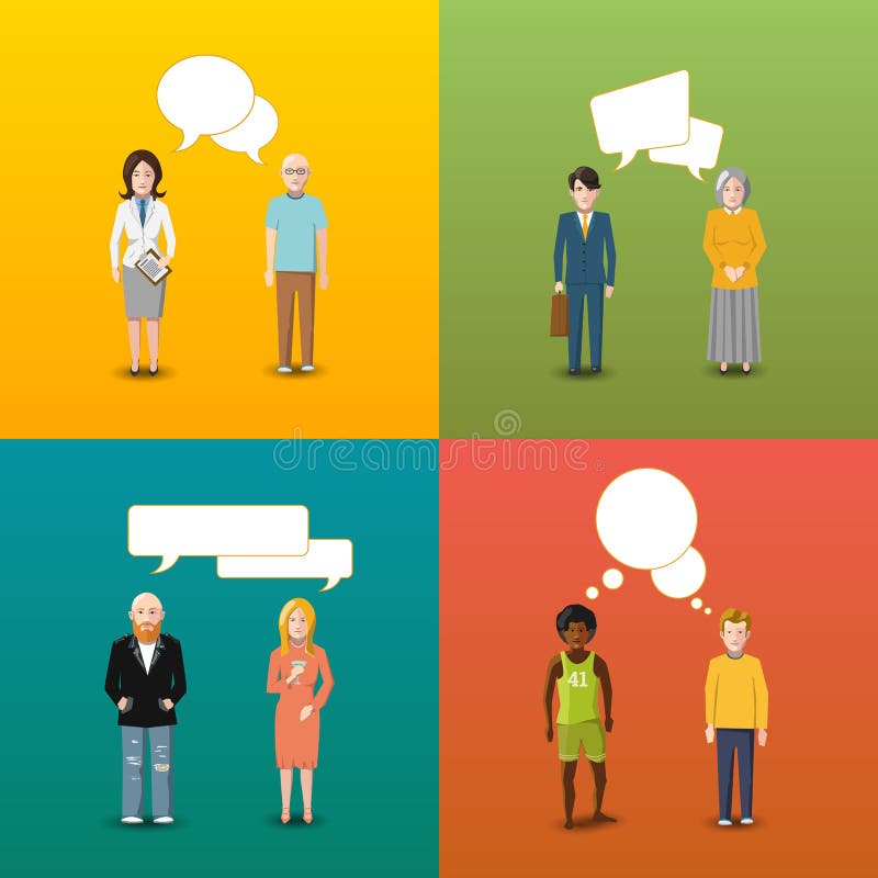 Man Woman Engaging Dialogue Stock Illustrations – 63 Man Woman Engaging ...