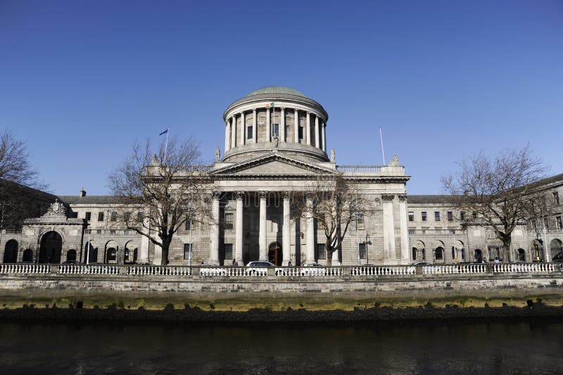 Four courts stock image. Image of eire, street, liffey - 15796047
