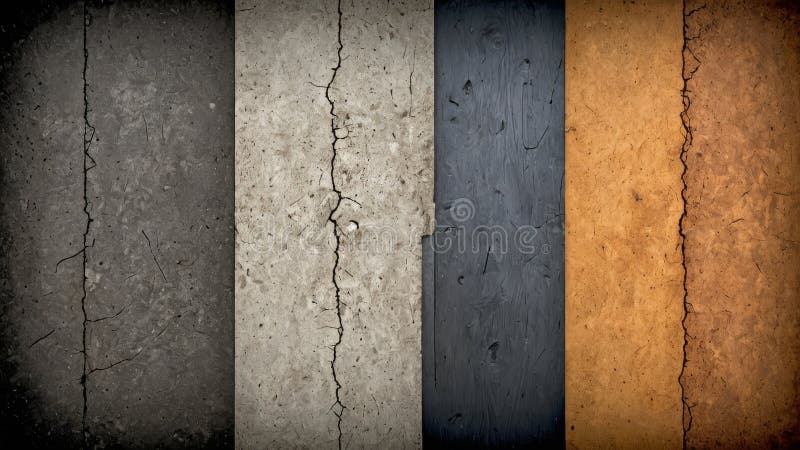 Four Cracked Surfaces in Different Colors, Showcasing Texture and ...