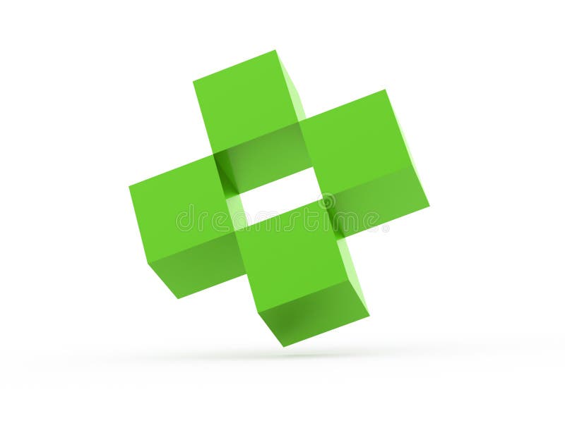 Four Cubes Icon Concept Rendered Stock Illustration - Illustration of ...