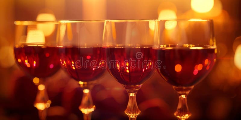 Four Cups of Wine Traditionally Consumed during the Passover Seder ...