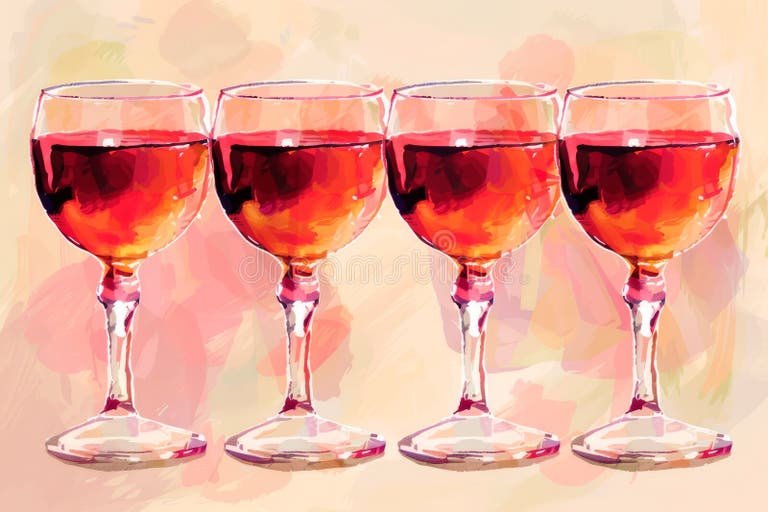 Four Cups of Wine Traditionally Consumed during the Passover Seder ...