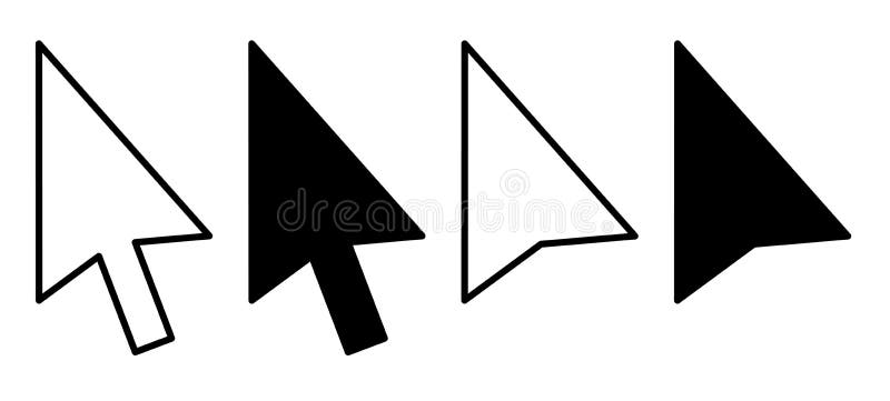 Four Cursor Arrow for Browser Stock Illustration - Illustration of ...