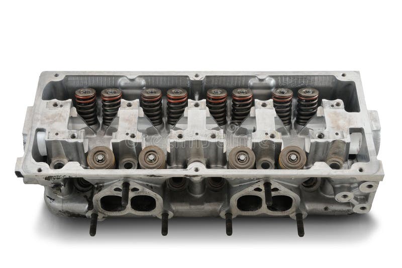 Four cylinder engine head stock image. Image of automobile - 31656131