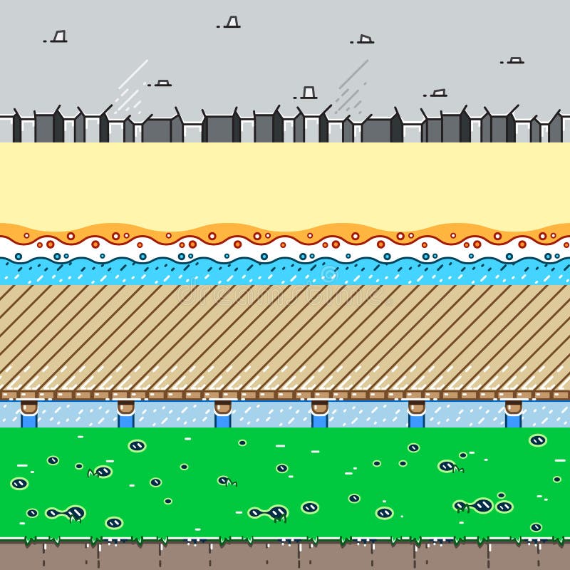 Four 3D Backgrounds for Creating Video Games Set 5 Stock Vector ...