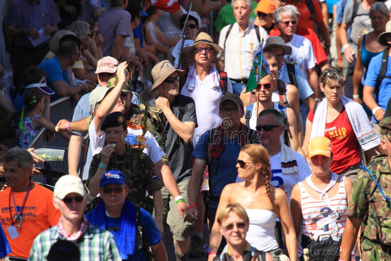 Four Day Evening March of Lelystad Editorial Stock Photo - Image of ...