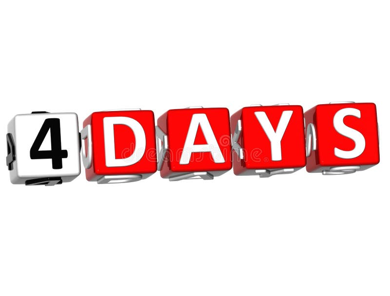 Four Days Left Icon. 4 Days To Go. Vector Stock Vector - Illustration ...
